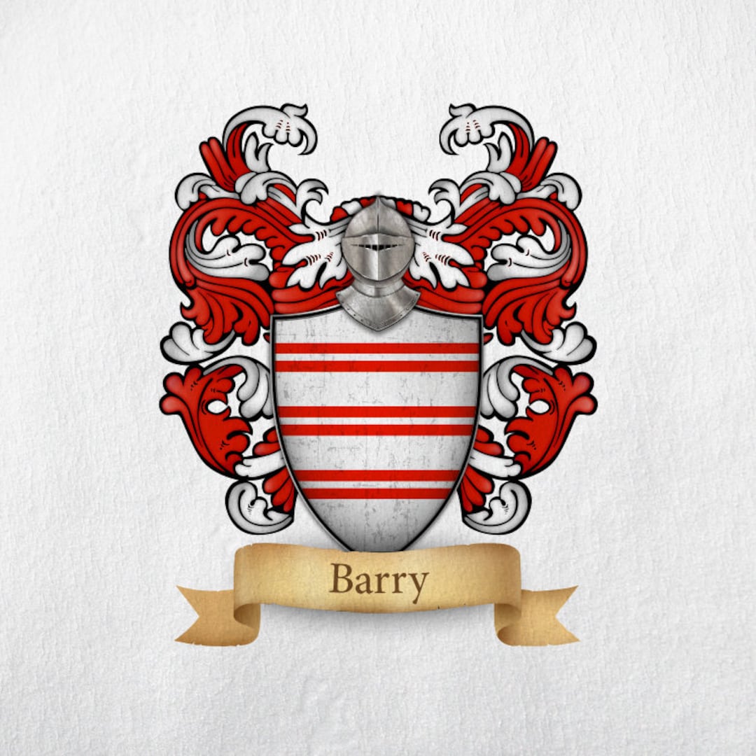 Barry Family Crest - Print - Etsy