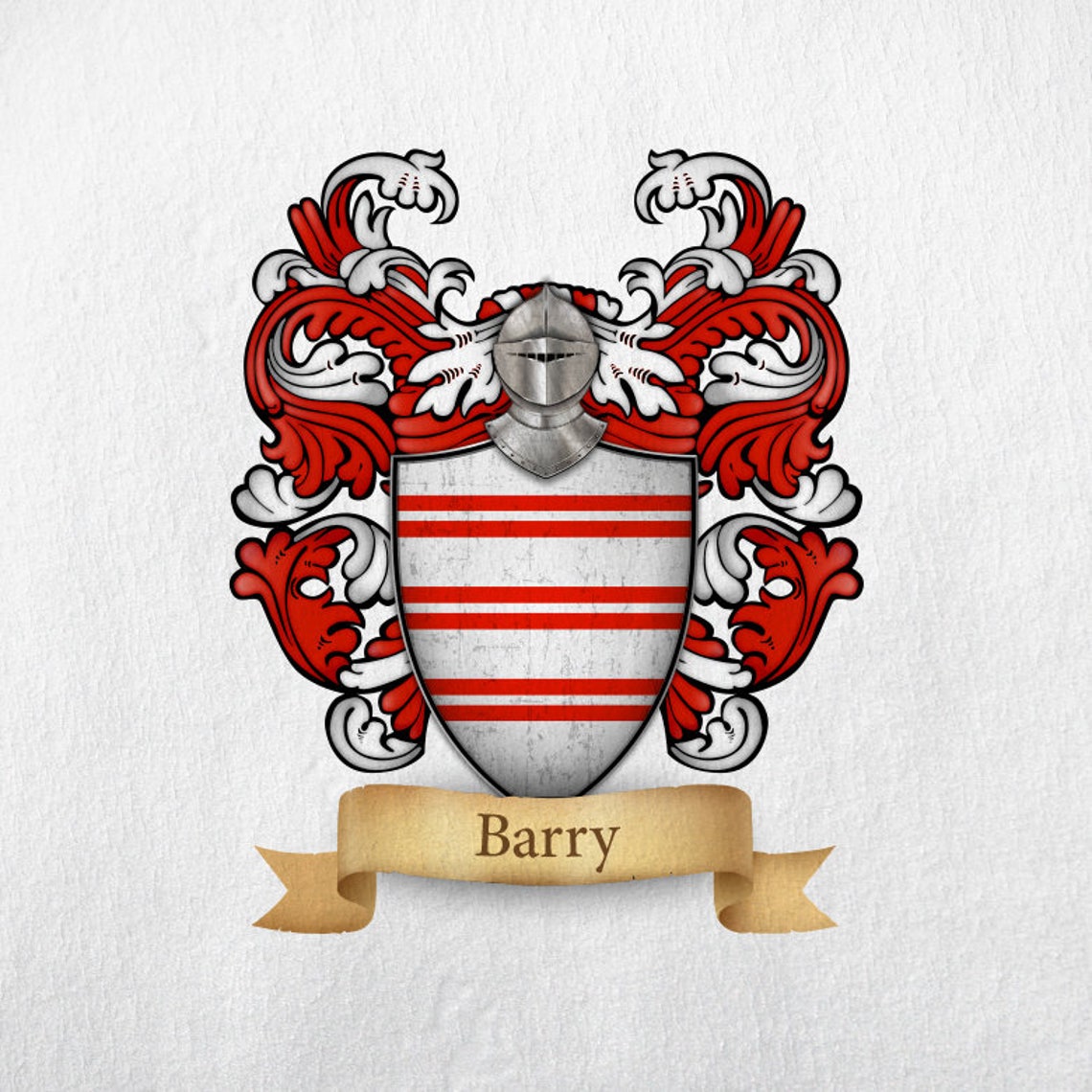 Barry Family Crest Print - Etsy