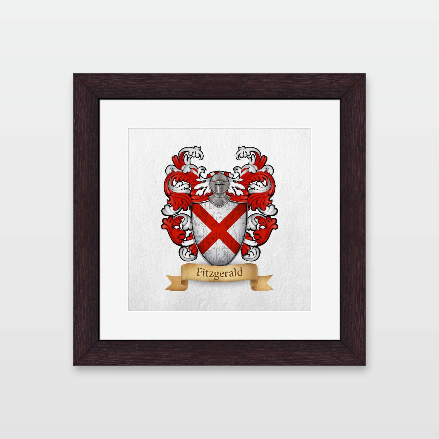 Fitzgerald Family Coat of Arms Framed Print. - Etsy
