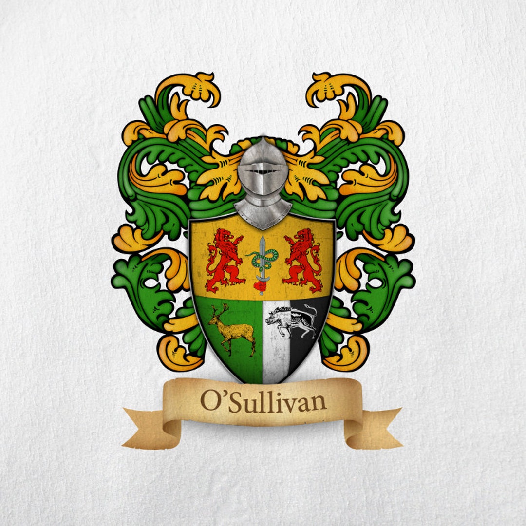 O’sullivan (kerry) Family Crest - Print - Etsy