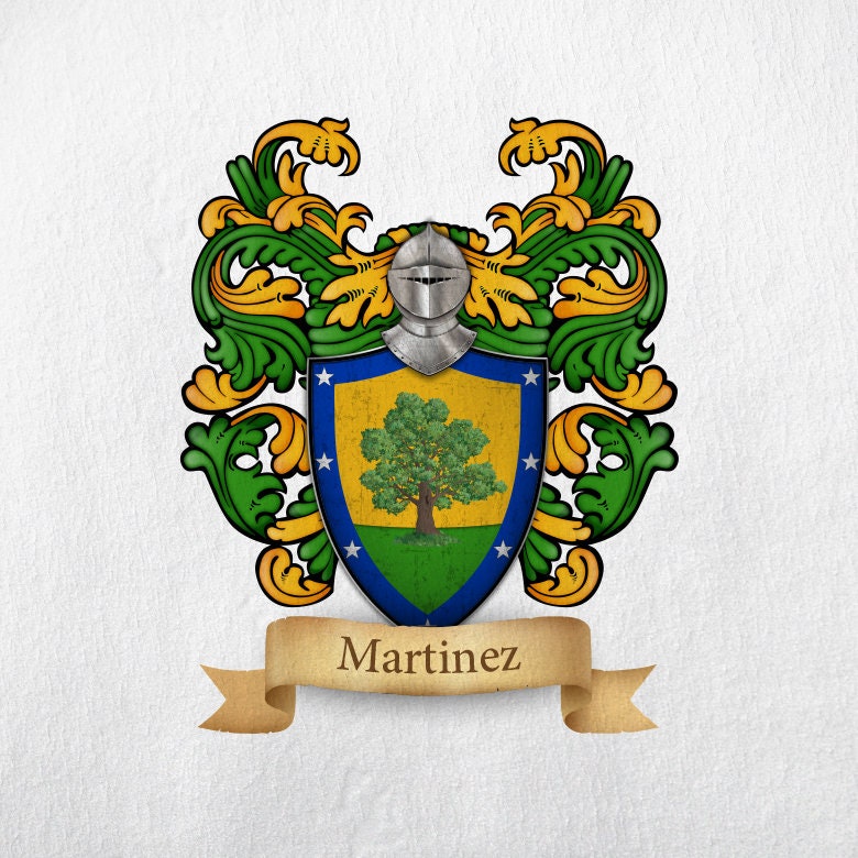 Martinez Family Crest Print - Etsy