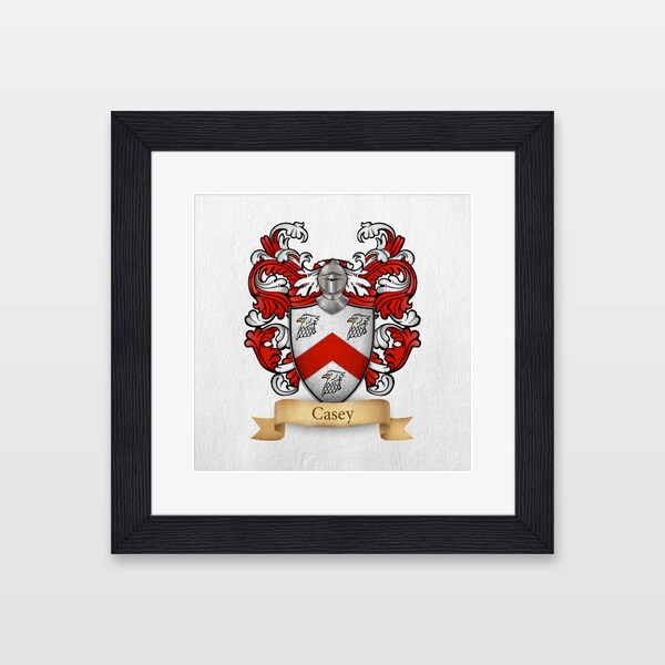 Family Coat of Arms Framed - Etsy