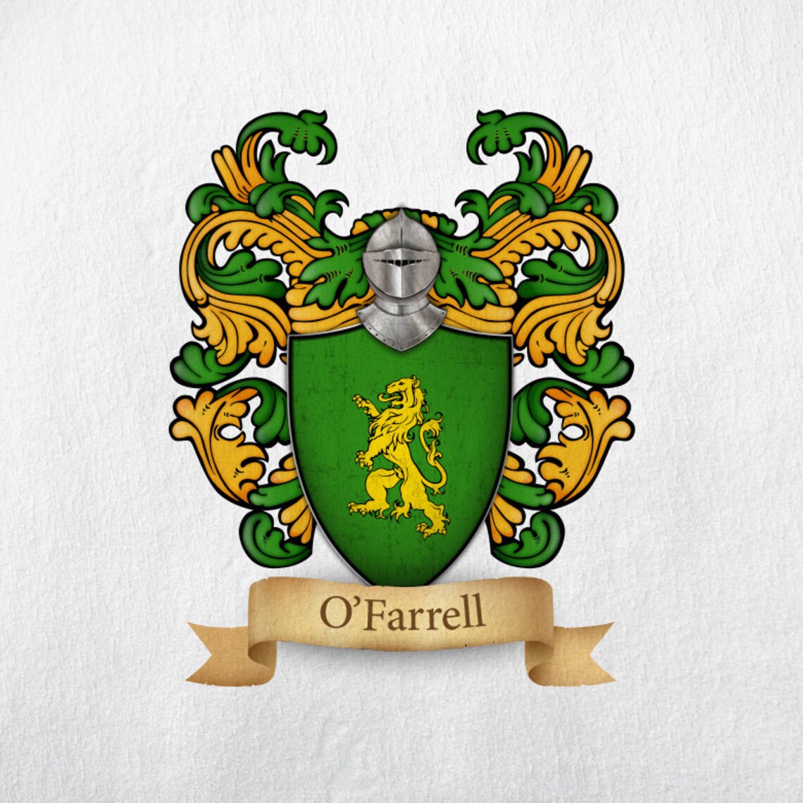 O'farrell Family Crest Print - Etsy