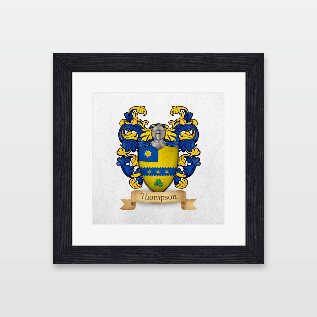 Thompson Family Coat of Arms Framed Print - Etsy