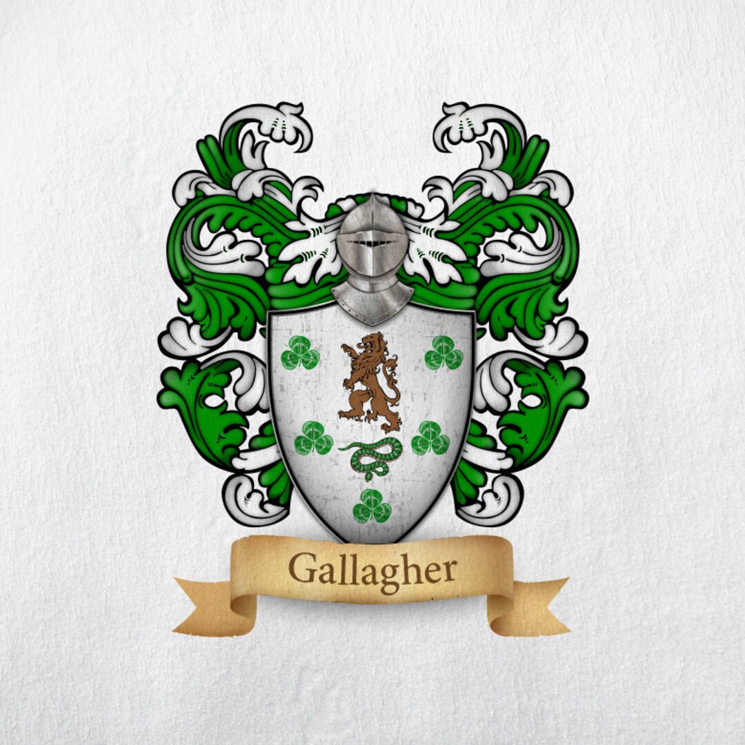 Gallagher Family Crest - Print - Etsy