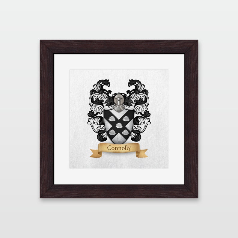 Connolly family coat of arms framed print. | Etsy