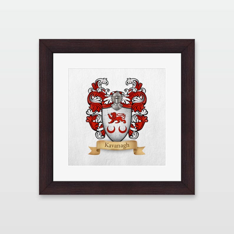 Kavanagh Family Coat of Arms Framed Print. - Etsy