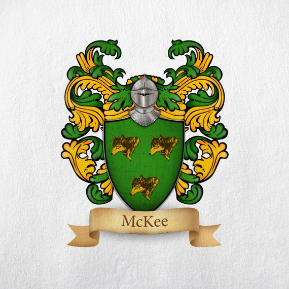 Mckee irish Family Crest Print | Etsy