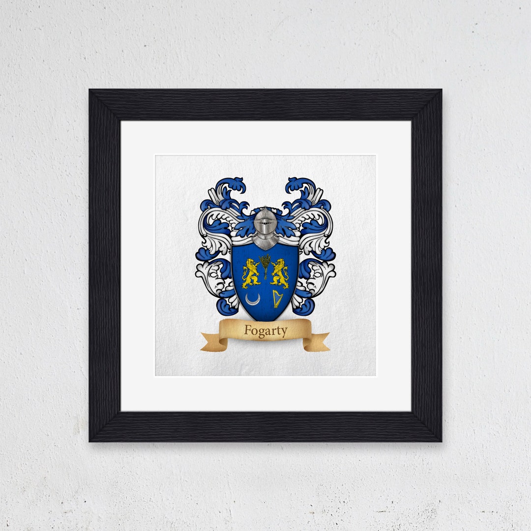 Fogarty Family Coat of Arms Framed Print. - Etsy