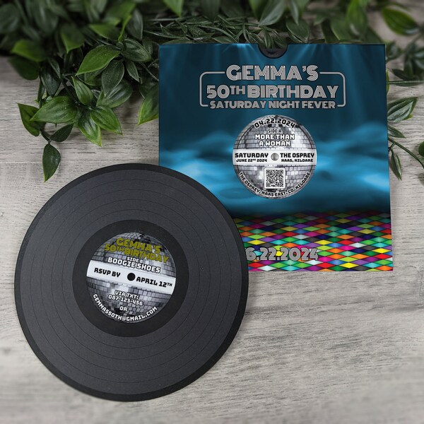 Vinyl Record Invitations - Etsy