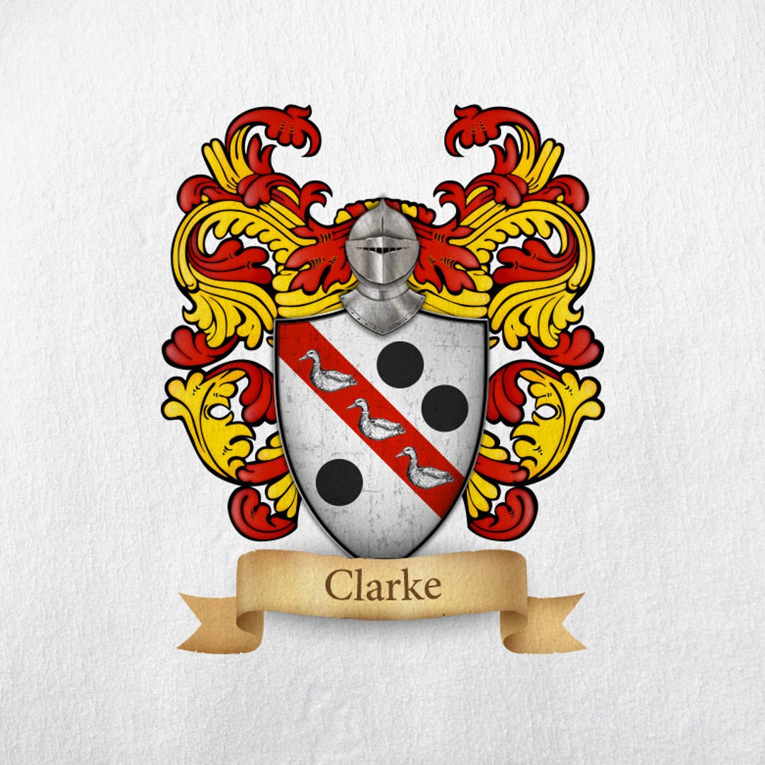 Clarke (english Origin) Family Crest - Print - Etsy
