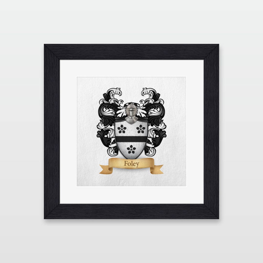 Foley Family Coat of Arms Framed Print. - Etsy