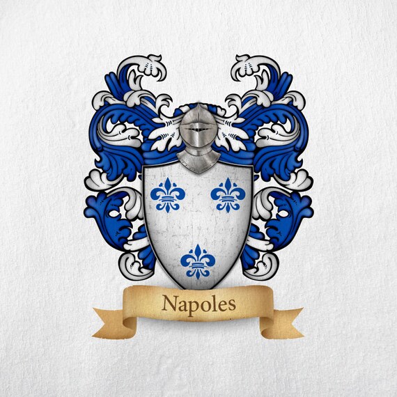 Napoles Family Crest Print - Etsy