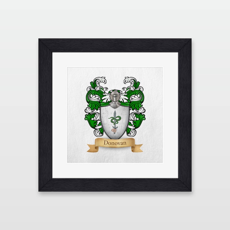 Donovan Family Coat of Arms Framed Print - Etsy