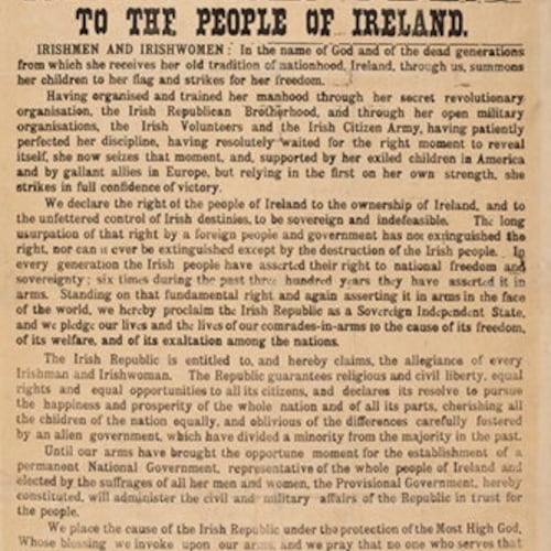 1916 Proclamation of the Irish Republic Reproduction 1916 - Etsy Canada