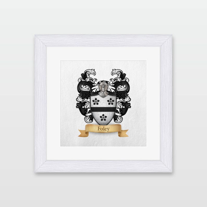 Foley Family Coat of Arms Framed Print. - Etsy