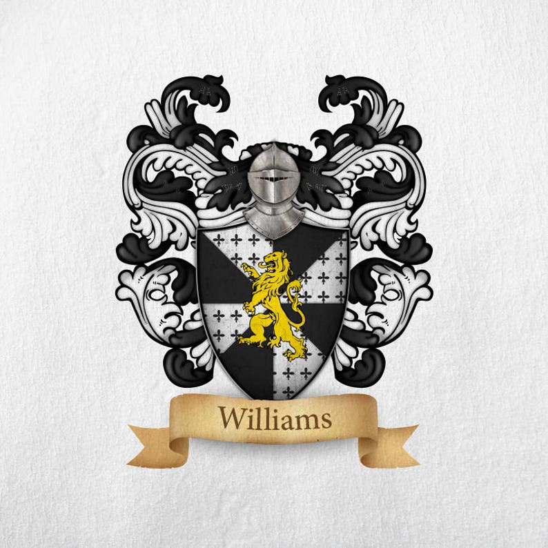 Williams wales Origin Family Crest Print - Etsy