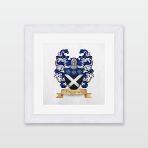 Fitzpatrick Family Coat of Arms Framed Print. - Etsy