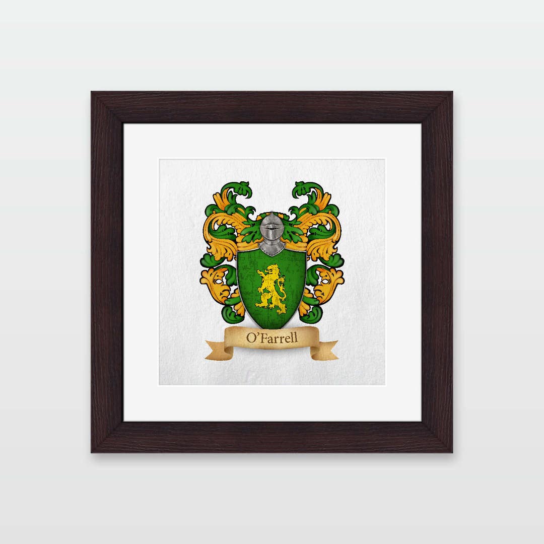 O'farrell Family Coat of Arms Framed Print. - Etsy