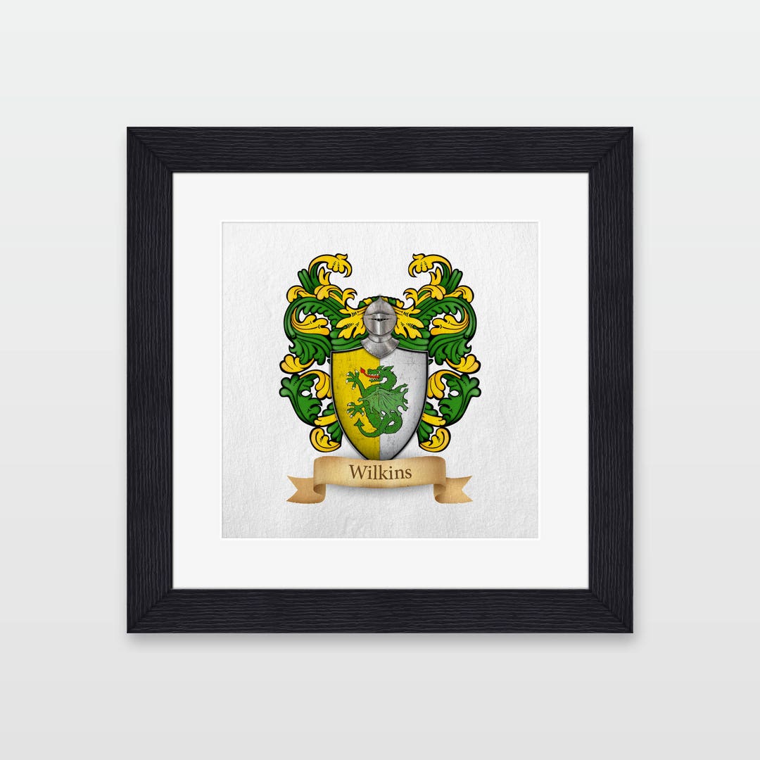Wilkins Family Coat of Arms Framed Print - Etsy
