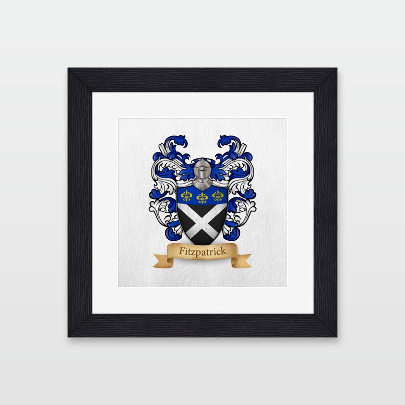 Fitzpatrick Family Coat of Arms Framed Print. - Etsy