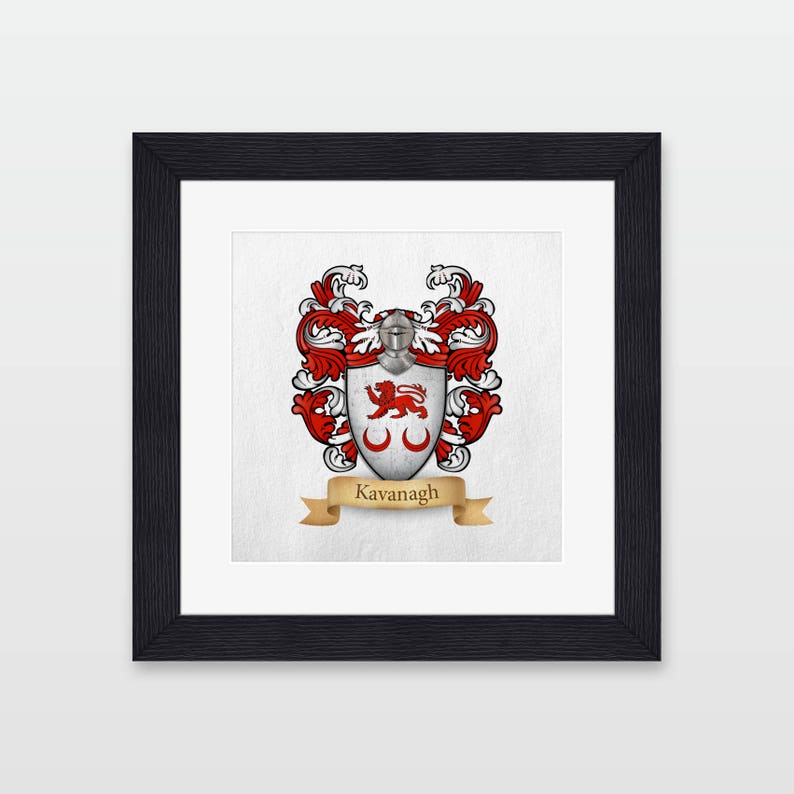 Kavanagh Family Coat of Arms Framed Print. - Etsy