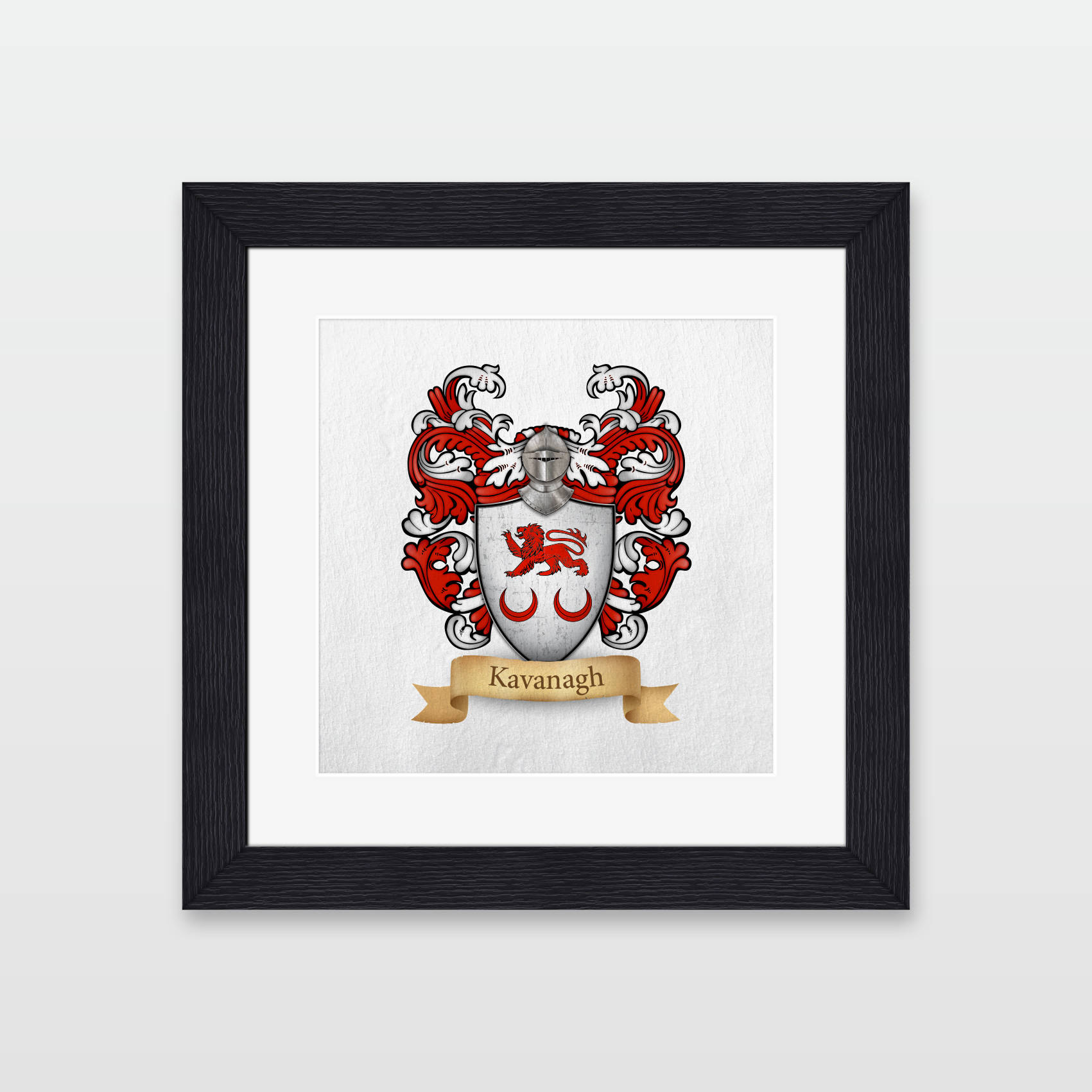 Kavanagh family coat of arms framed print. | Etsy