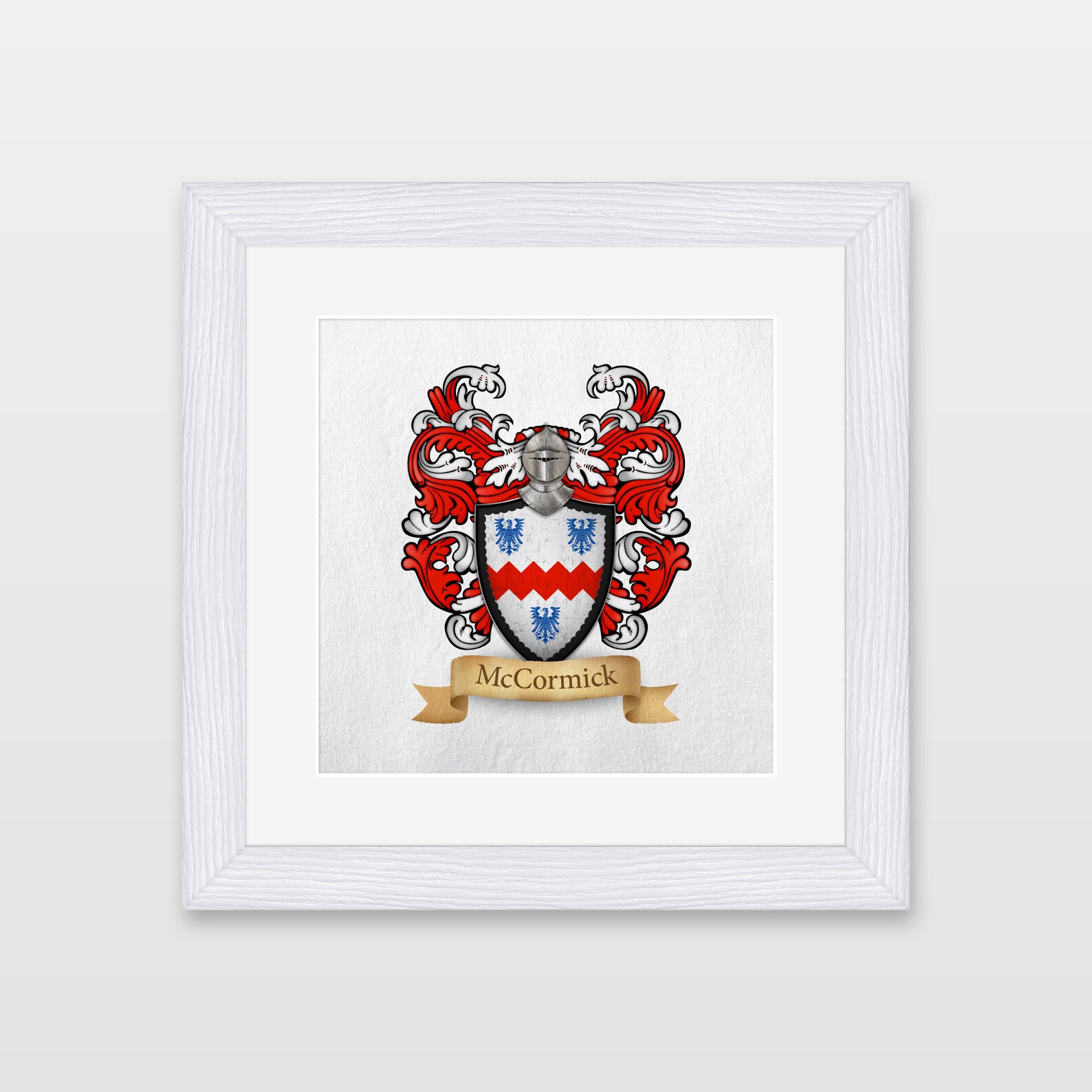 Mccormick Family Coat of Arms Framed Print. - Etsy