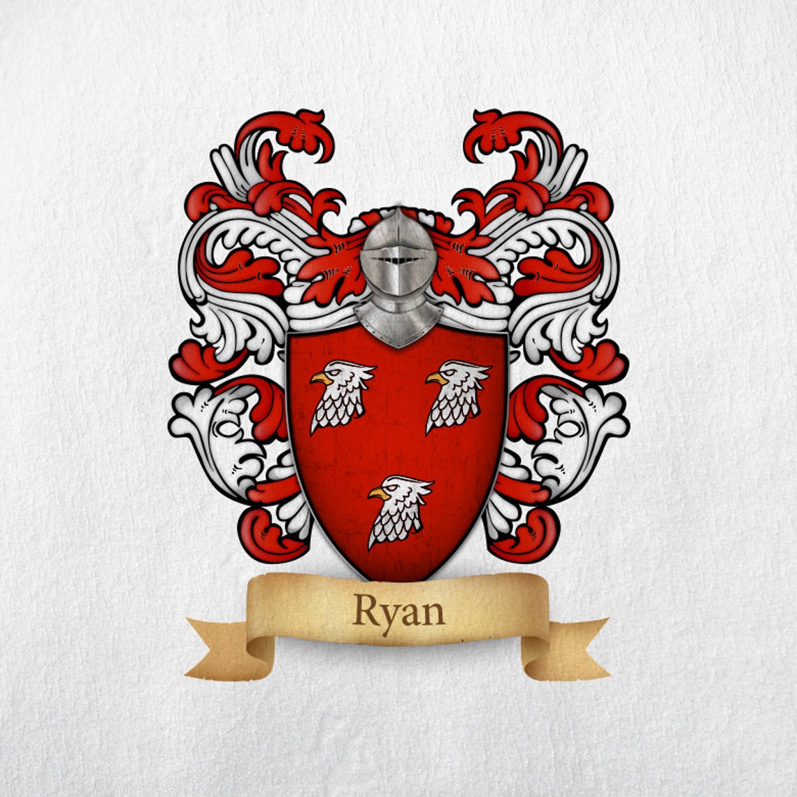 Ryan Family Crest Print - Etsy