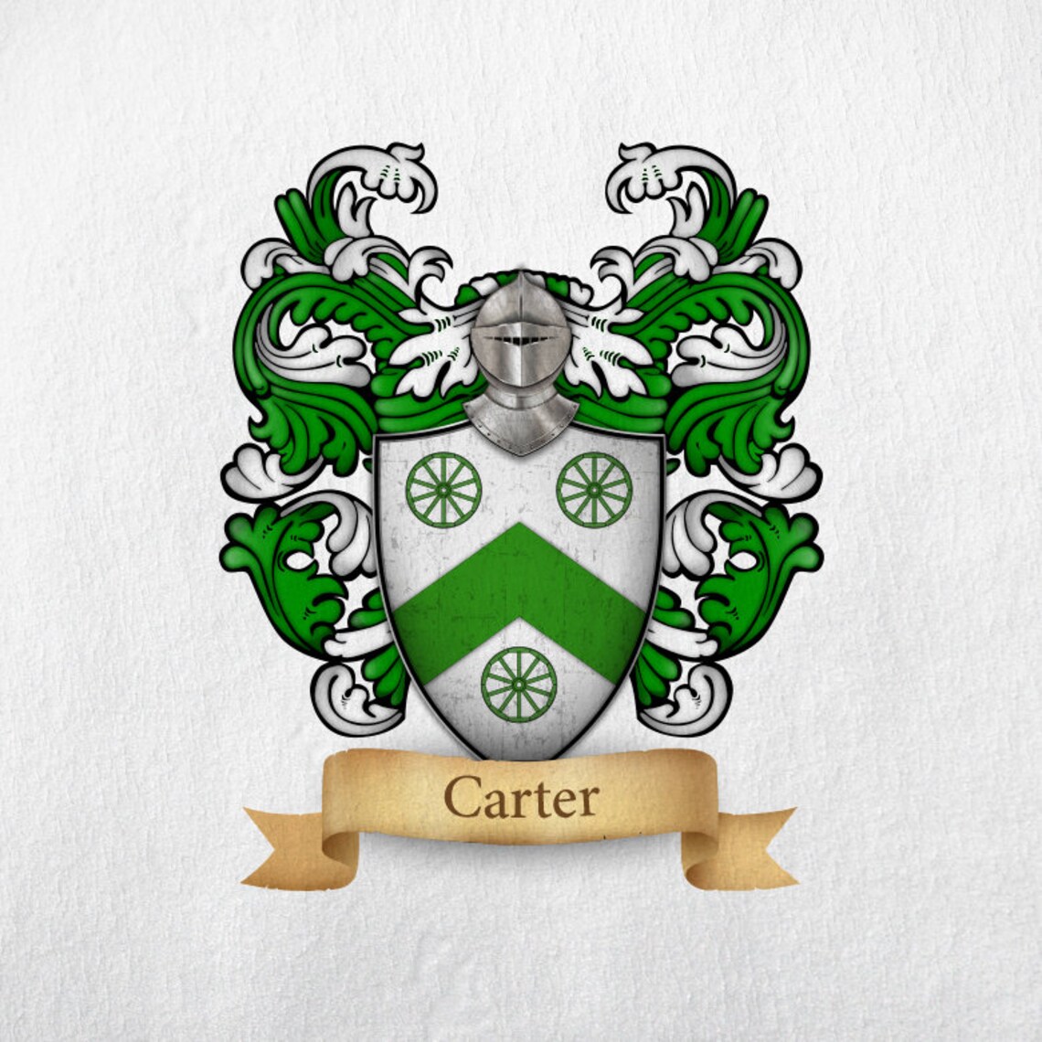 Carter english Origin Family Crest Print - Etsy