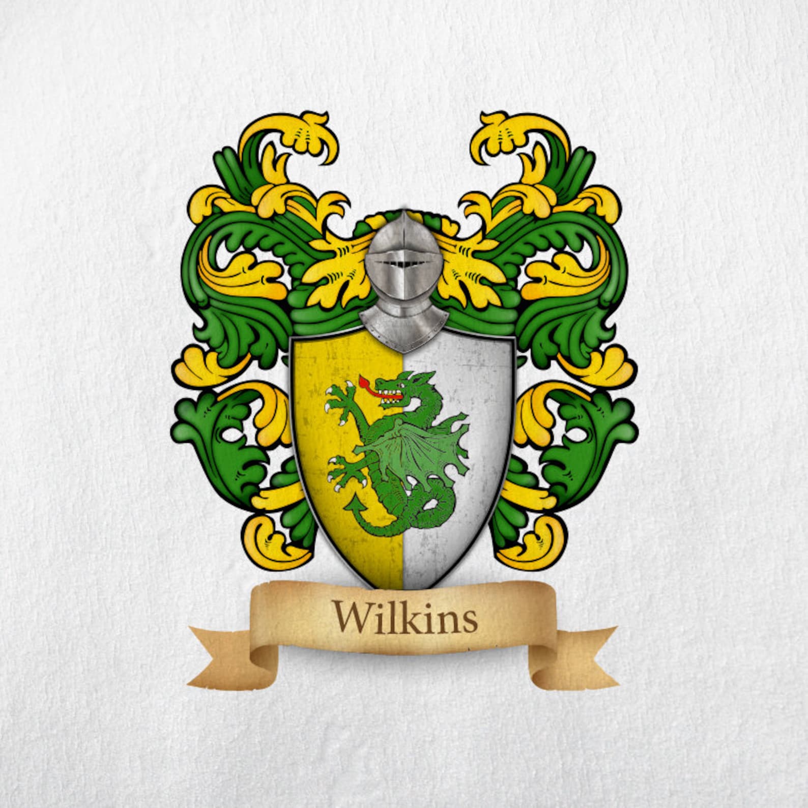 Wilkins Family Crest Print - Etsy