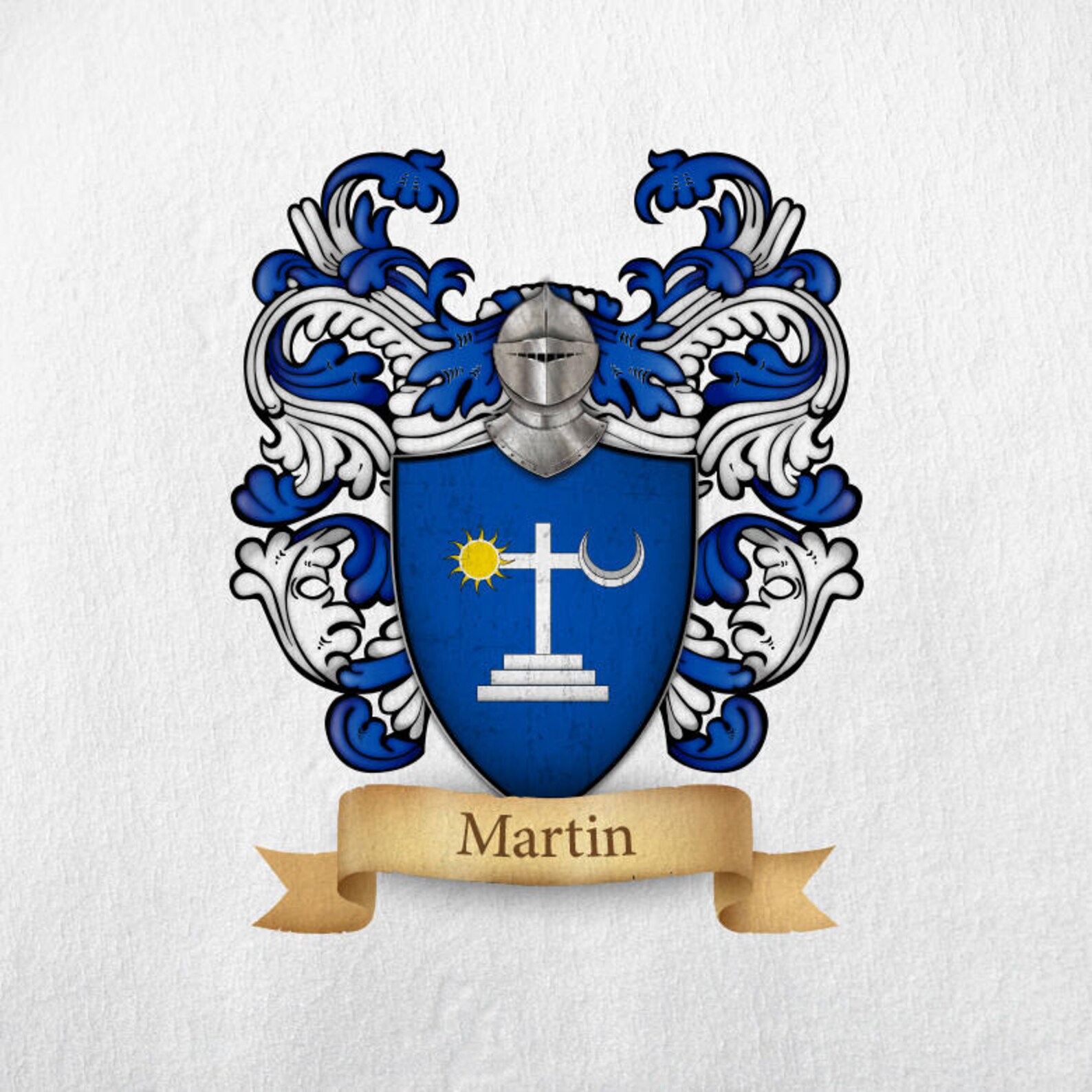 Martin Family Crest Print | Etsy UK