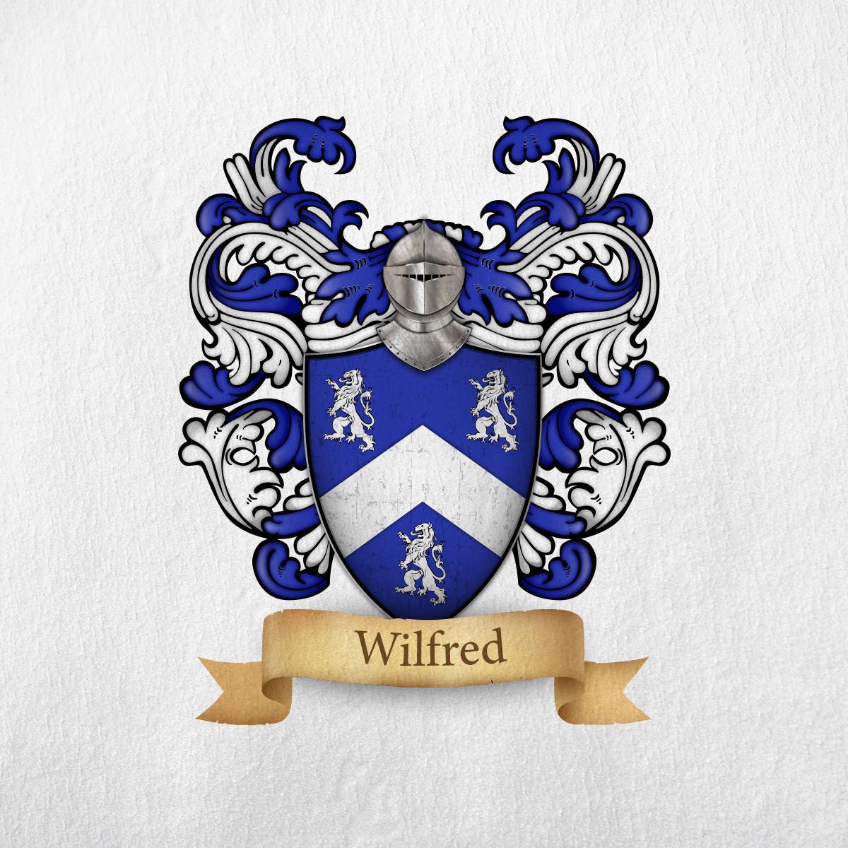 Wilfred Family Crest Print - Etsy