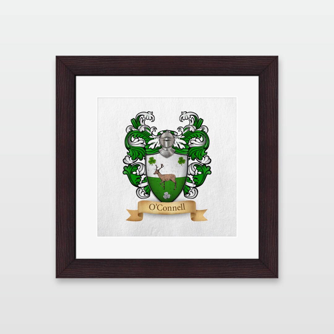 O'connell Family Coat of Arms Framed Print. - Etsy