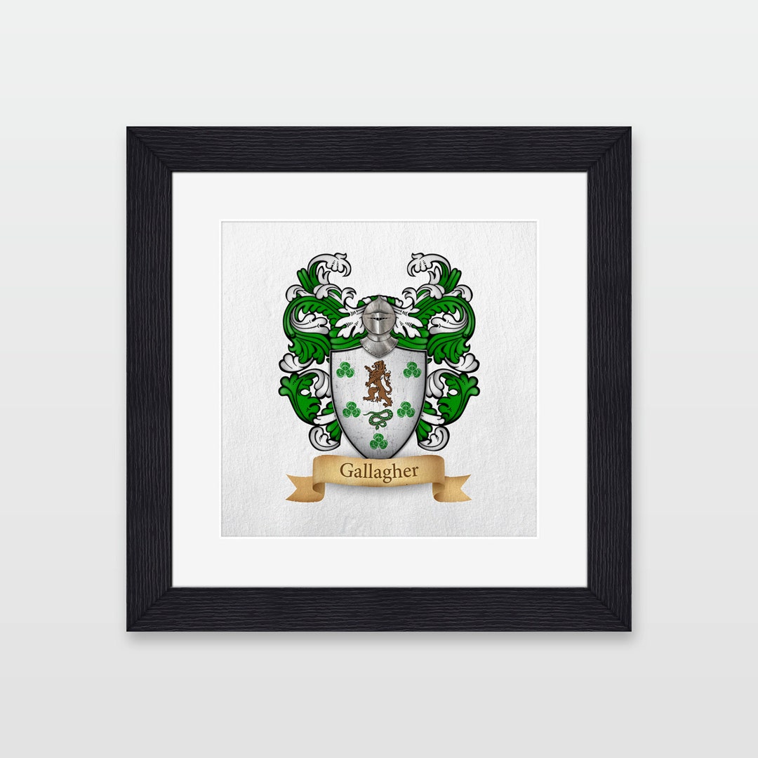 Gallagher Family Coat of Arms Framed Print. - Etsy