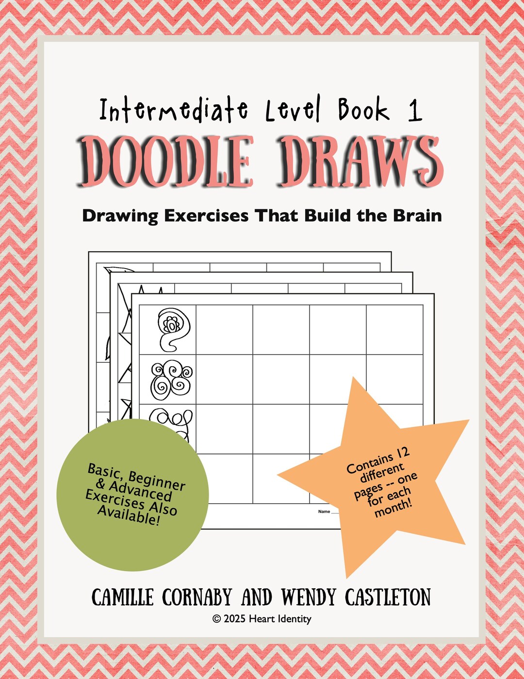 Doodle Draws Intermediate Book 1, Drawing Prompts for ADHD Focus Skills ...