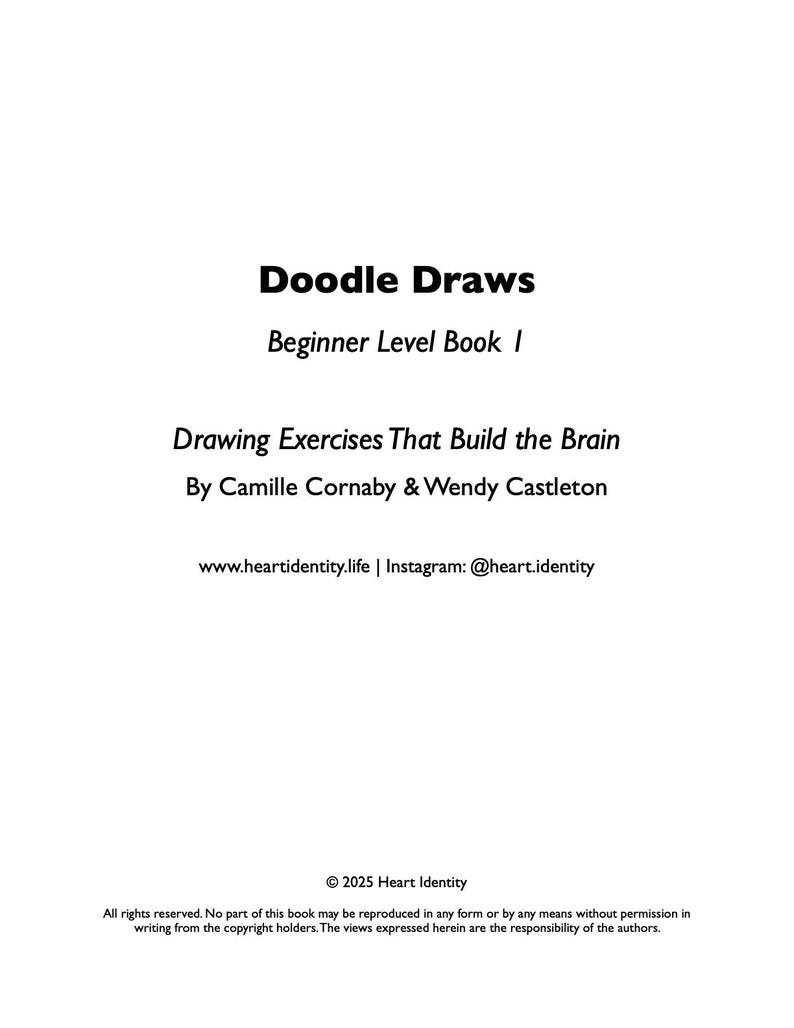 Doodle Draws Intermediate Book 1, Drawing Prompts for ADHD Focus Skills ...