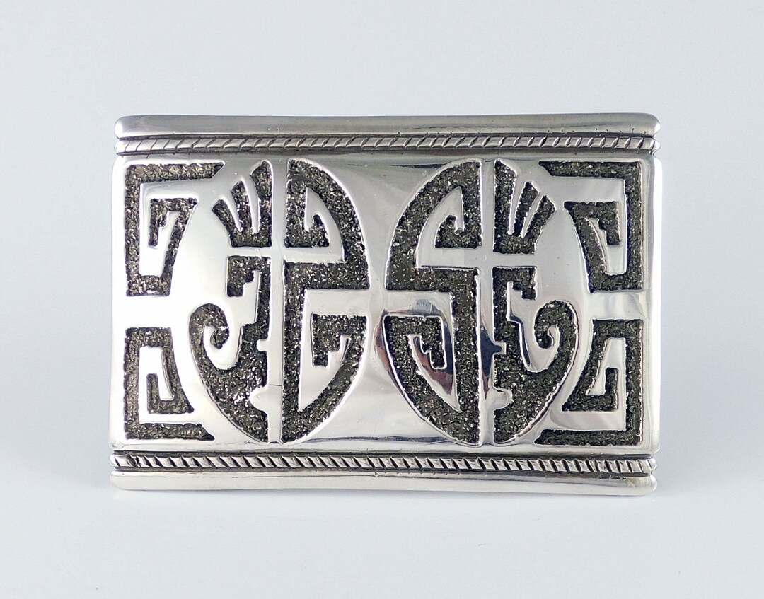 Navajo Silver Buckle Ronnie Hurley - Etsy