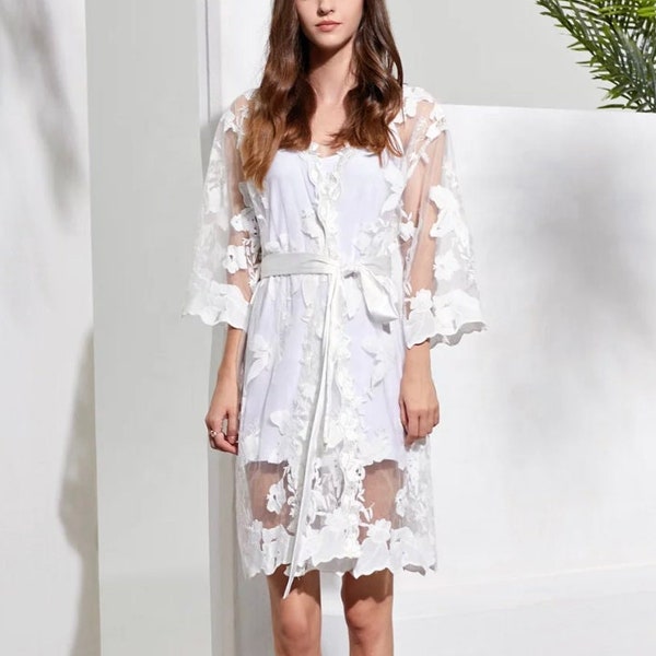 Sheer Lace Robe - Etsy