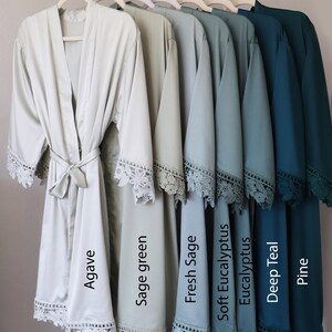 Rust Bridesmaid Robes, Burnt Orange, Terracotta Wedding Robes for ...