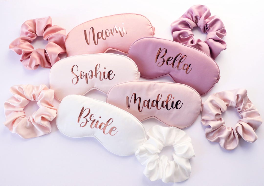 Satin Sleep Eye Mask, Bachelorette Party Favor, Bridesmaid Gift - Etsy