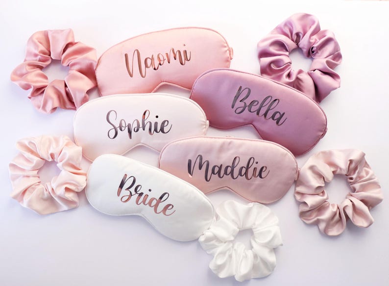 Satin Sleep Eye Mask, Bachelorette Party Favor, Bridesmaid Gift - Etsy