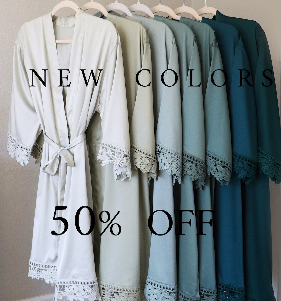 Eucalyptus Bridesmaid Robes -sage Bridesmaid Robes -bridal Party Robes ...