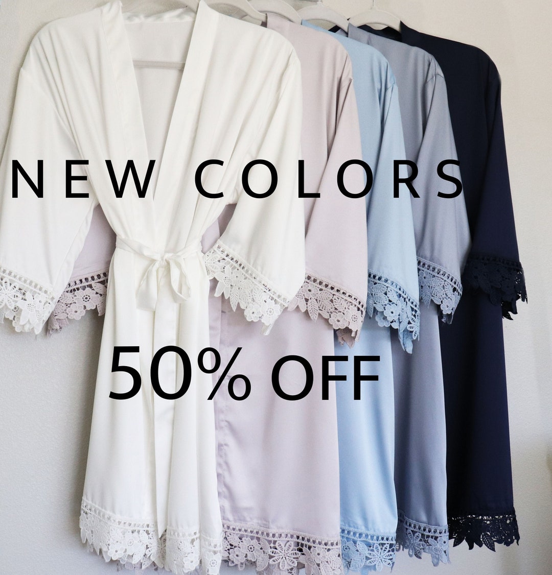 Light Blue Bridesmaid Robes Dusty Blue Bridesmaid Robes Navy Robes for ...