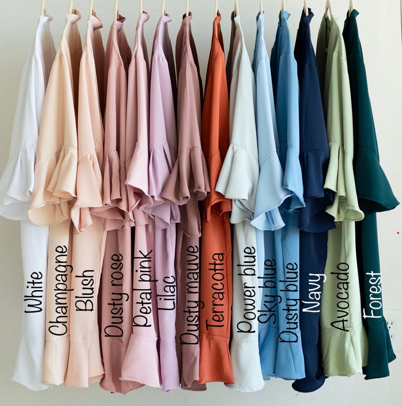 Ruffle Bridesmaid Robes-lilac Bridesmaid Robes-lavender Bridal Party ...