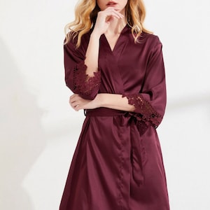 Burgundy Bridesmaid Robes - Burgundy Bridal Robe -burgundy Bridal Party ...