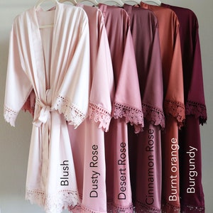 Burgundy Bridesmaid Robes - Burgundy Bridal Robe -burgundy Bridal Party ...