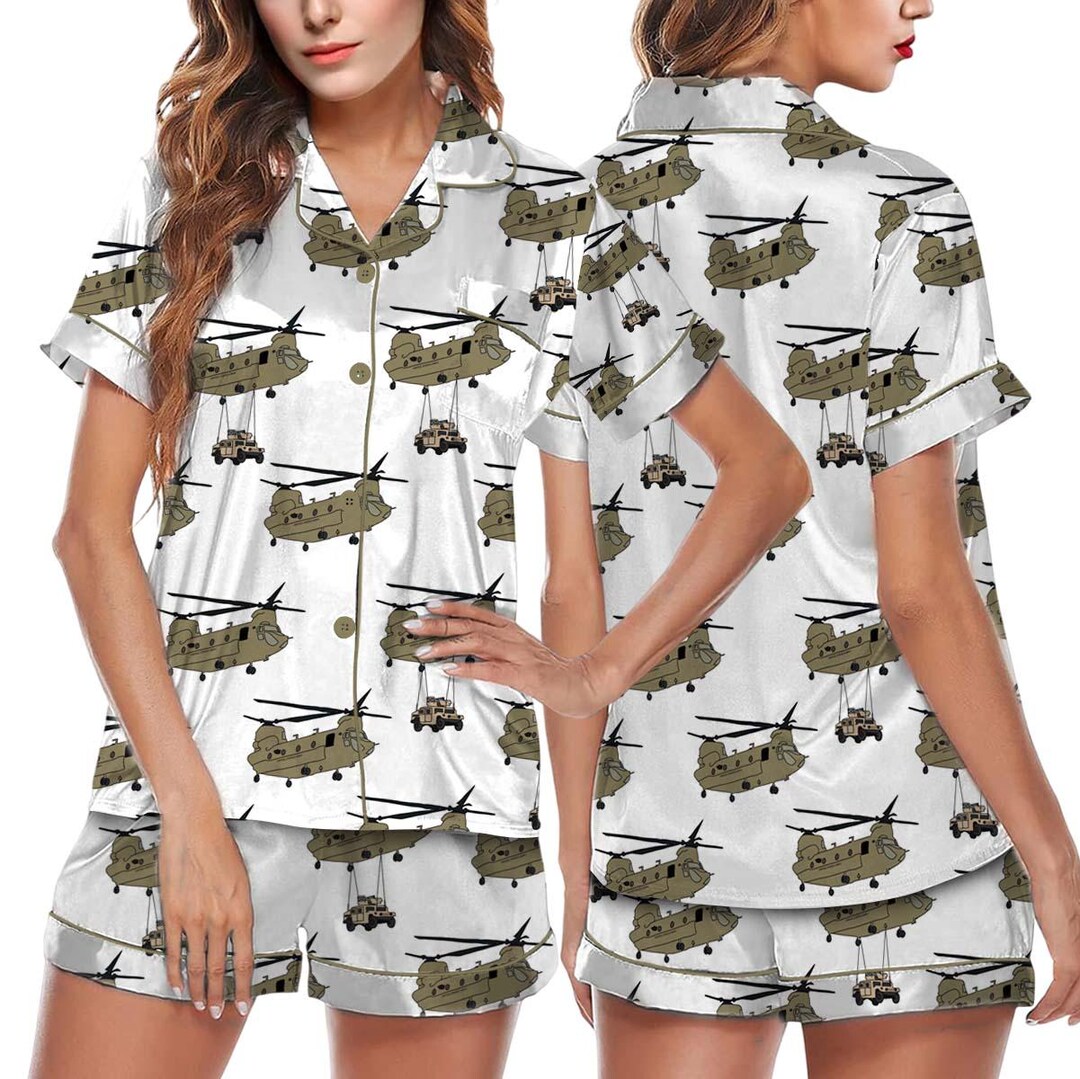 U.S. Army Pajamas Set Short, CH-47 Chinook Military Transport Pajamas ...
