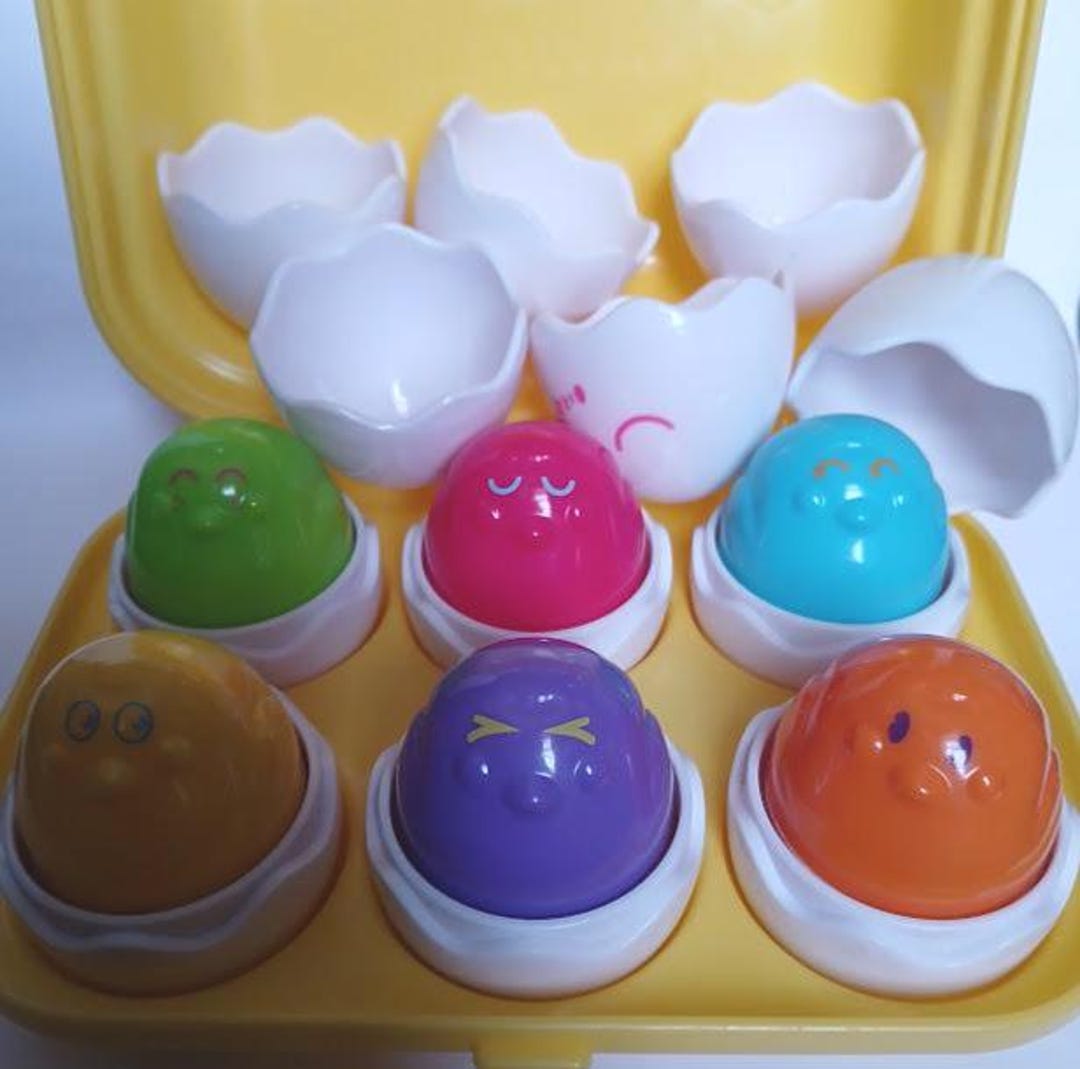 Vintage 1993 Tomy Hide & Squeak Egg Shape Sorter Toddler Toy - Etsy
