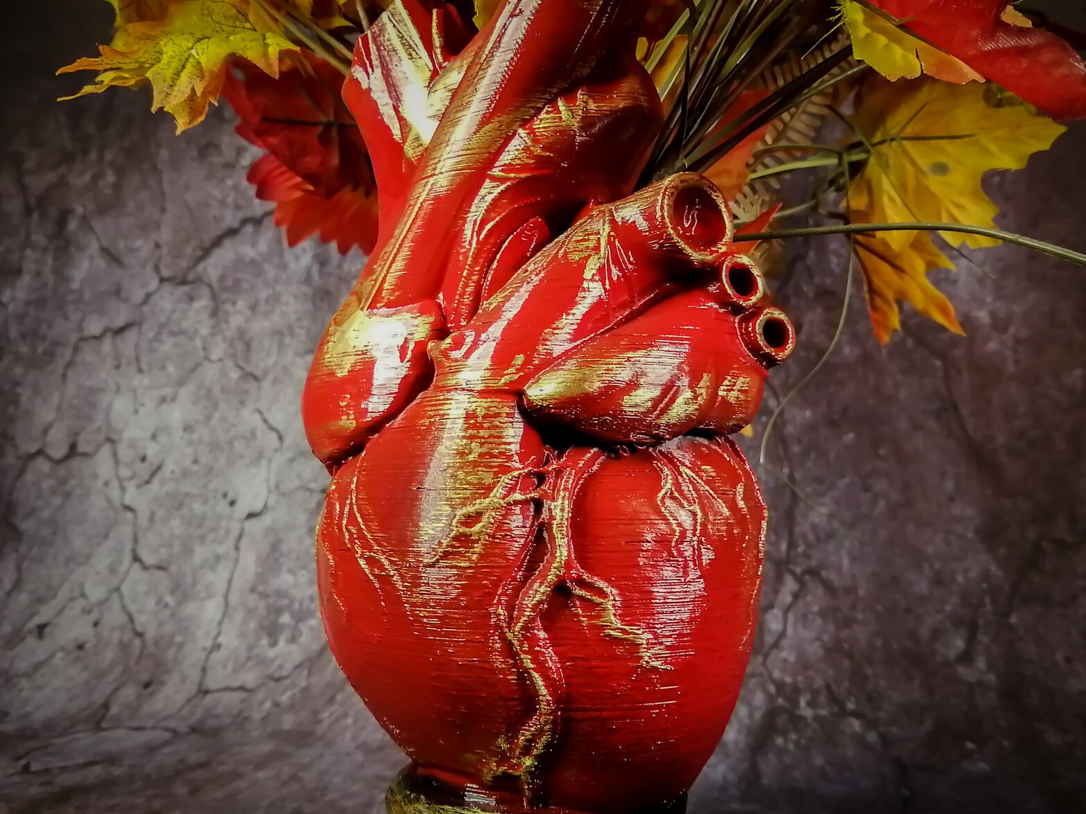 Heart Vase Sculpture 3D Printed Hart Vase Anatomical Heart - Etsy Canada
